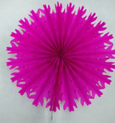 Factory direct fan flower fan holiday party decoration paper craft paper fan flower hollow fan flower；red，yellow，green supplier
