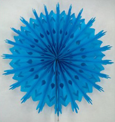 Factory direct fan flower fan holiday party decoration paper craft paper fan flower hollow fan flower；red，yellow，green supplier