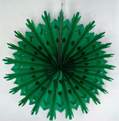 Factory direct fan flower fan holiday party decoration paper craft paper fan flower hollow fan flower；red，yellow，green supplier