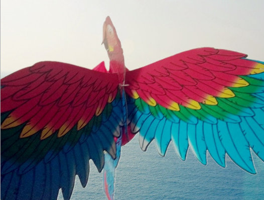 Home Furnishings Party Decoration Large Animal Simulation Paper Carving Bird Parrot Honeycomb Paper Crafts supplier