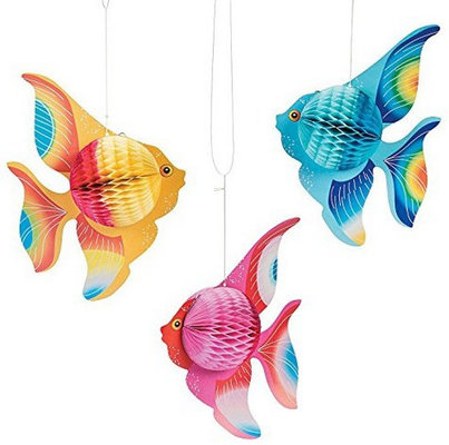 Small fresh element color paper sculpture, small goldfish pattern, paper flowers custom paper crafts supplier