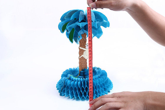 Creative Paper Foliage Monkey on Tree Decoration, Handmade Traditional Paper Carving, Hawaiian Coconut Tree Paper Cellul supplier