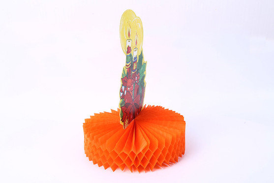 Foreign trade decoration handmade Christmas candle paper sculpture, creative paragraph origami ornaments, birthday cake supplier