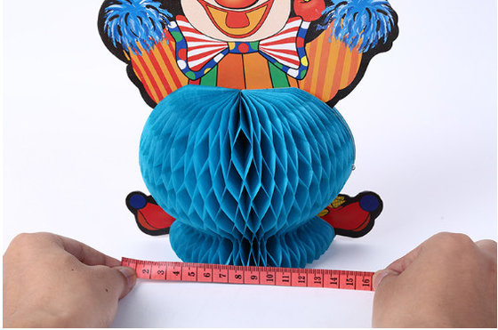 Supermarket home stereo paper sculpture, creative color handmade paper honeycomb, clown pattern origami, customizable supplier