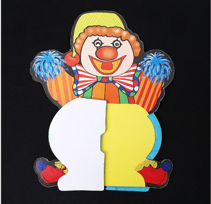 Supermarket home stereo paper sculpture, creative color handmade paper honeycomb, clown pattern origami, customizable supplier