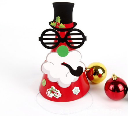 Diy New paper Christmas hat party supplies children's kindergarten handmade paste DIY creative Christmas gift supplier