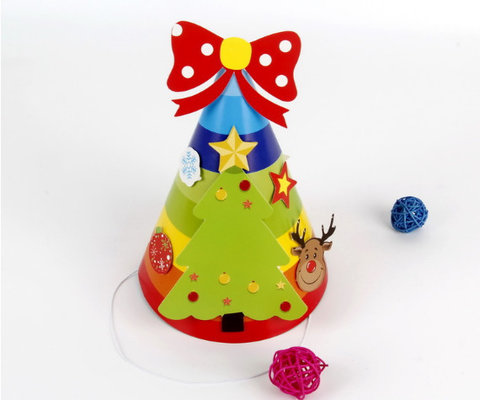 Diy New paper Christmas hat party supplies children's kindergarten handmade paste DIY creative Christmas gift supplier