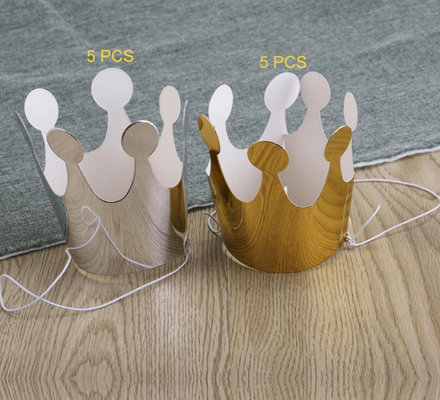 Birthday Crown Party Children Photographed Tools Cake Hat Party Paper Birthday Hat Gold Europe supplier