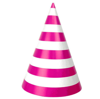 Hot birthday party paper hats printed polka dot wave pattern manufacturers custom printable loge supplier