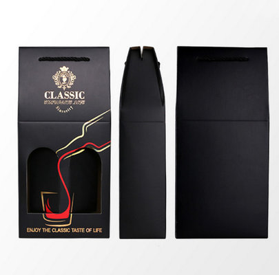 Double Pack Wine Box High-end Creative Hand Gift Wine Box Corrugated Wine Cart Custom supplier