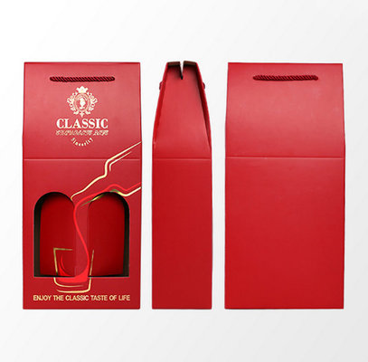 Double Pack Wine Box High-end Creative Hand Gift Wine Box Corrugated Wine Cart Custom supplier