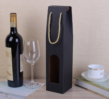 Manufacturers customized wine gift box single wine gift box custom window wine cartons custom supplier