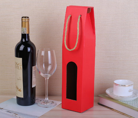Manufacturers customized wine gift box single wine gift box custom window wine cartons custom supplier