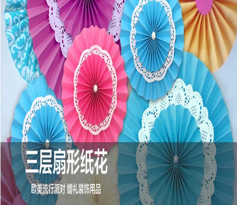 Double paper fan 6 inches 15 cm 8 inches 20 cm 10 inches 25 centimeters 12 inches 30 centimeters 14 inches 35  40 inches supplier