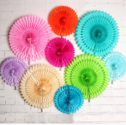 Color folding paper flowers Wedding window party home decoration creative decorations supplier