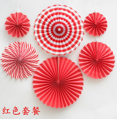 The paper fan consists of two diameters of 40 cm and two diameters of 30 cm. Two 20-centimeters, a total of six fan-flow supplier