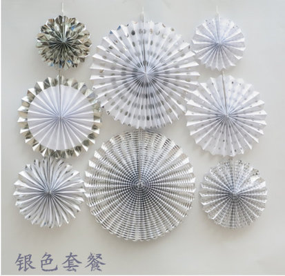 The paper fan consists of two diameters of 40 cm and two diameters of 30 cm. Two 20-centimeters, a total of six fan-flow supplier
