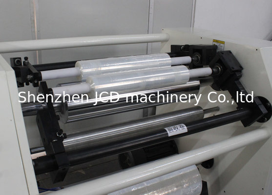 semi-maunal PE protective film/ stretch film cutting rewinding machine factory,
