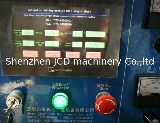 automatic adhesive tapes log roll cutting machine, single shaft