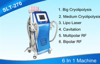 China 6 In 1 Cryolipolysis Body Slimming Machine With Cavitation / Radio Frequency / Lipo Laser supplier