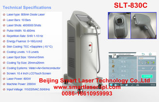 China 10hz Fast SHR 808nm Diode Laser Hair Removal Machine for abdomen / Face / Arm supplier