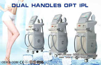 China Vertical OPT SHR IPL Hair Removal Machine , Dual Handles Elight IPL Beauty Equipment supplier