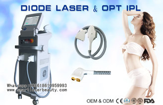 China 2 In 1 810nm Diode Laser Hair Removal Machine / OPT SHR IPL Hair Removal Equipment supplier