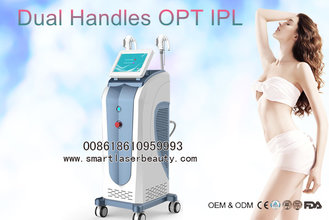 China 10Hz Speed IPL Hair Removal Machine / Dual Handles Elight IPL Beauty Equipments supplier