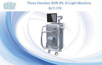 China Painless Hair Removal E-Light IPL RF Skin Tightening Machine , Three Handles supplier
