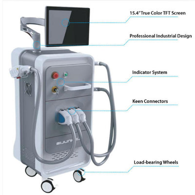 Painless Hair Removal E-Light IPL RF Skin Tightening Machine , Three Handles supplier