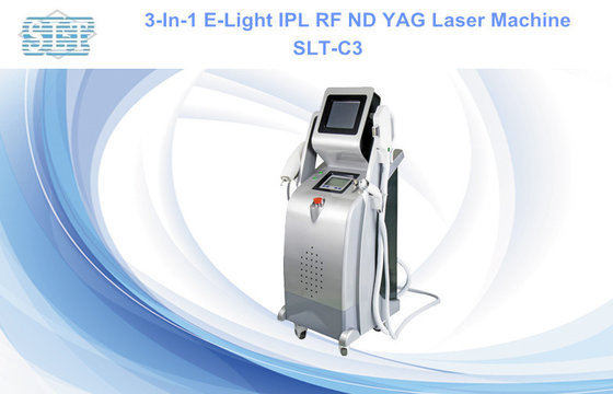 Nd Yag Laser Tattoo Removal Machine , E light RF IPL Hair Removal Equipment supplier