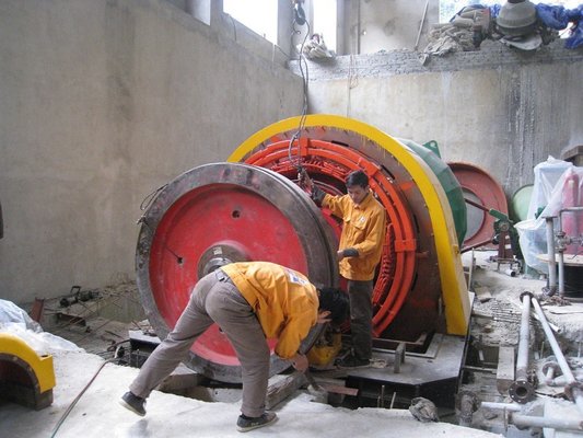 Small Hydro Power Francis water Turbine with 40 meter head installed in mountain