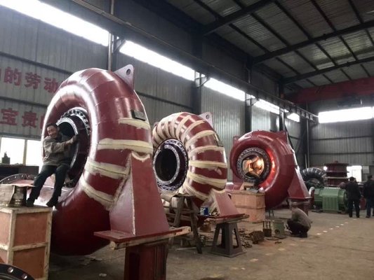 500KW Vertical Small Francis Hydro Turbine Generator With Stainless Steel Runner Material