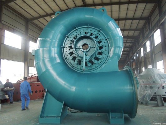 160KW - 800KW Hydro Power Plant Francis Turbine Generator / Vertical Francis Turbine