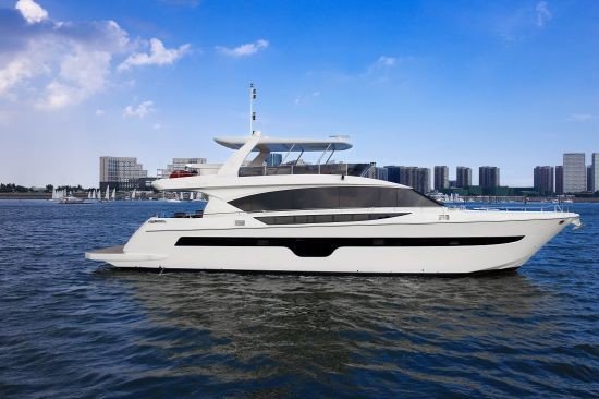 Fun And Pleasure 85 FT Inland And Coastal Motor Boat With Flybridge 8000TEU Load Capacity
