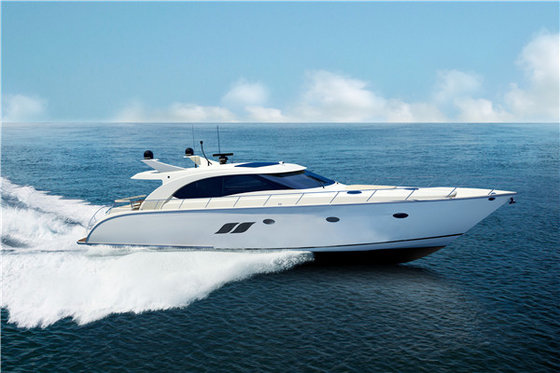 Diesel Engine FRP Fiberglass Sport Motor Yachts / 70 Feet High Speed Boat