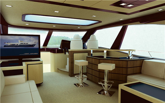Diesel Engine FRP Fiberglass Sport Motor Yachts / 70 Feet High Speed Boat