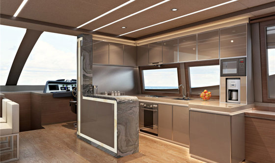 Luxurious 78 Foot Motor Yacht With Flying Bridge Black And White Colour