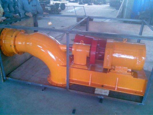 20KW to75KW Yellow Horizontal Micro Hydro Turbine for Small Hydro Power Plant