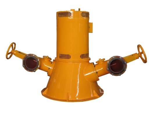 Vertical Double Jet Micro Hydro Turbine / Water Turbine Electric Generator 100KW with Powder Coating