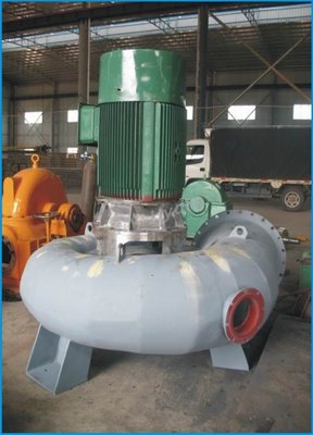 Vertical Micro Tubular  Turbine Generator 100KW  , Yellow Low head Micro Water Turbines