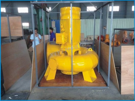 Vertical Micro Tubular  Turbine Generator 100KW  , Yellow Low head Micro Water Turbines