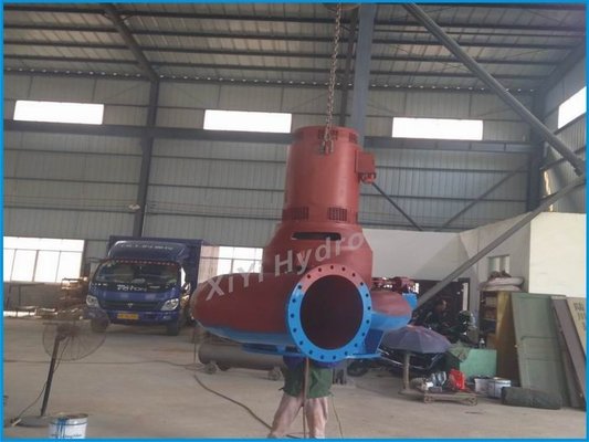 Tubular Small Turbine Generator 50KW / Micro Hydro Water Turbine High Efficiency