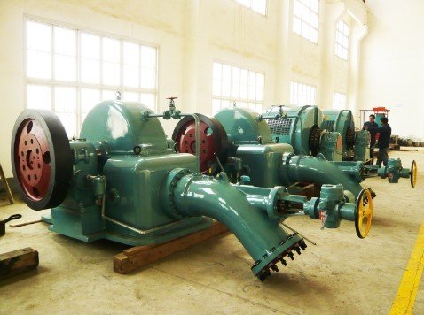 125KW to 500KW Pelton Water Turbine High Efficiency Small Hydro Turbines Long Lifespan