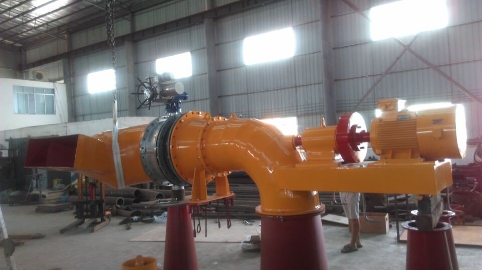 Hotel 100KW Horizontal Small Hydro Turbines 8.5 Meter Water Head 2.56M3/S