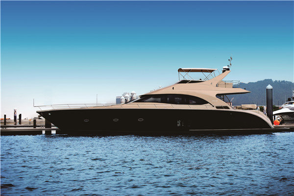 Fiberglass Sport Motor Yachts 70 Feet Engine Capacity Volvo 725hpx2 21.6m Length