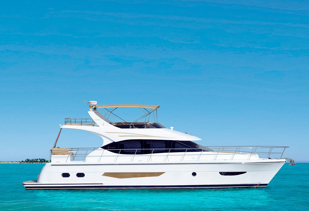 6kw Generator 55 Feet Sport Motor Yachts With Fiberglass And Alloy Material