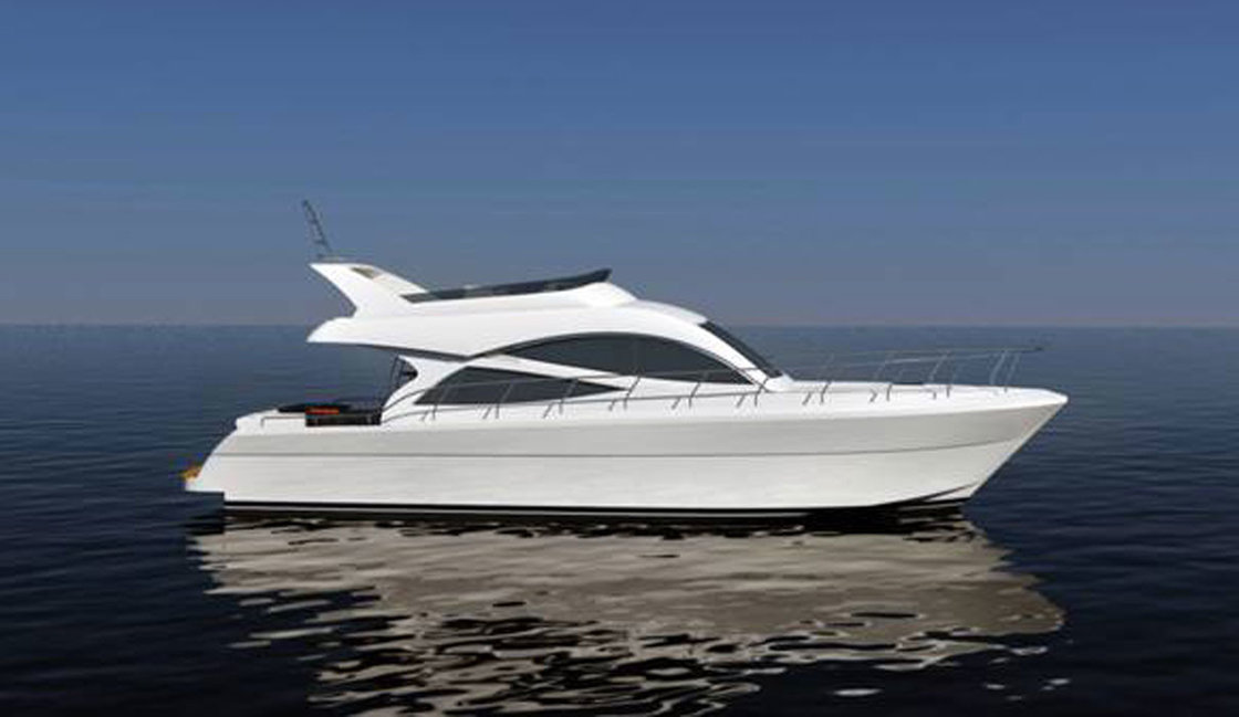 1000 Liter Fuel 45 Feet Sport Motor Yachts With High Class Interior Decoration