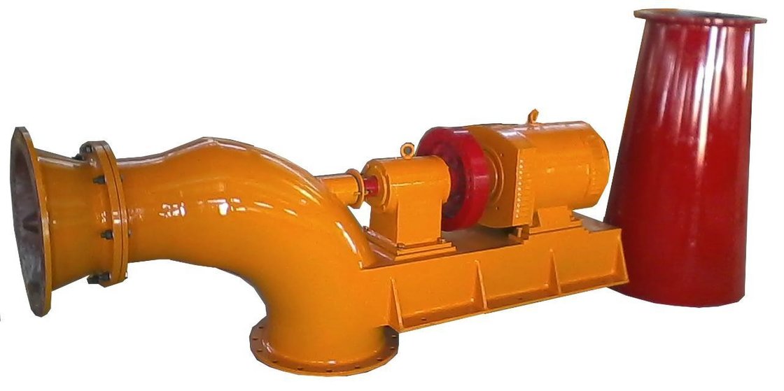 20KW to75KW Yellow Horizontal Micro Hydro Turbine for Small Hydro Power Plant