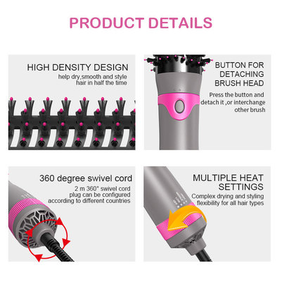 Multifunctional 900W Blow Dryer Brush 5 heads Interchangeable